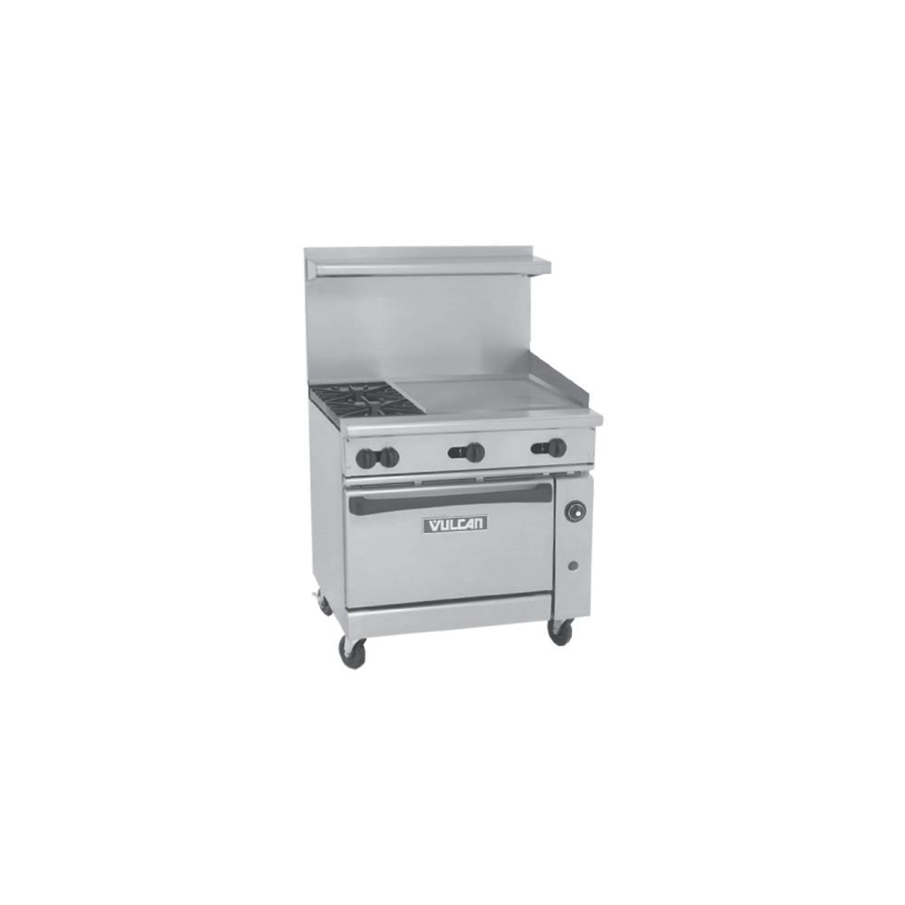 Vulcan 36S-2B24G Endurance Restaurant Range gas 36" (2) 30,000 BTU open ...