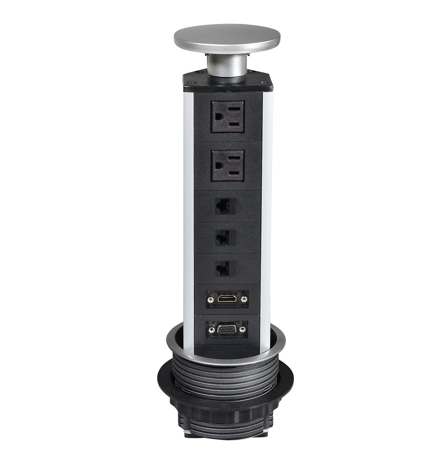 Tabletop Power Data Center Pulling Pop Up Power Socket 2 US Plugs 3 ...