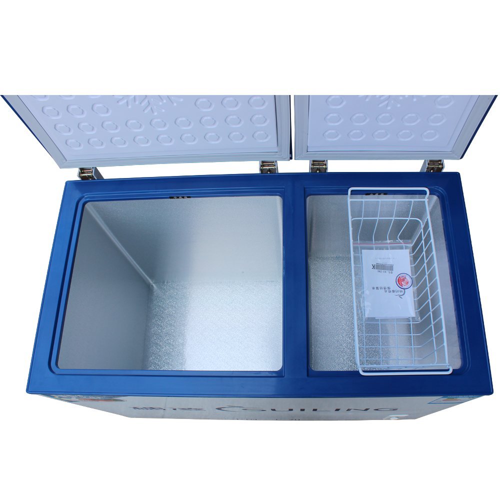 Double Door Ice Cream Chest Deep Freezer Beverages Cooler 2 Cabinet ...