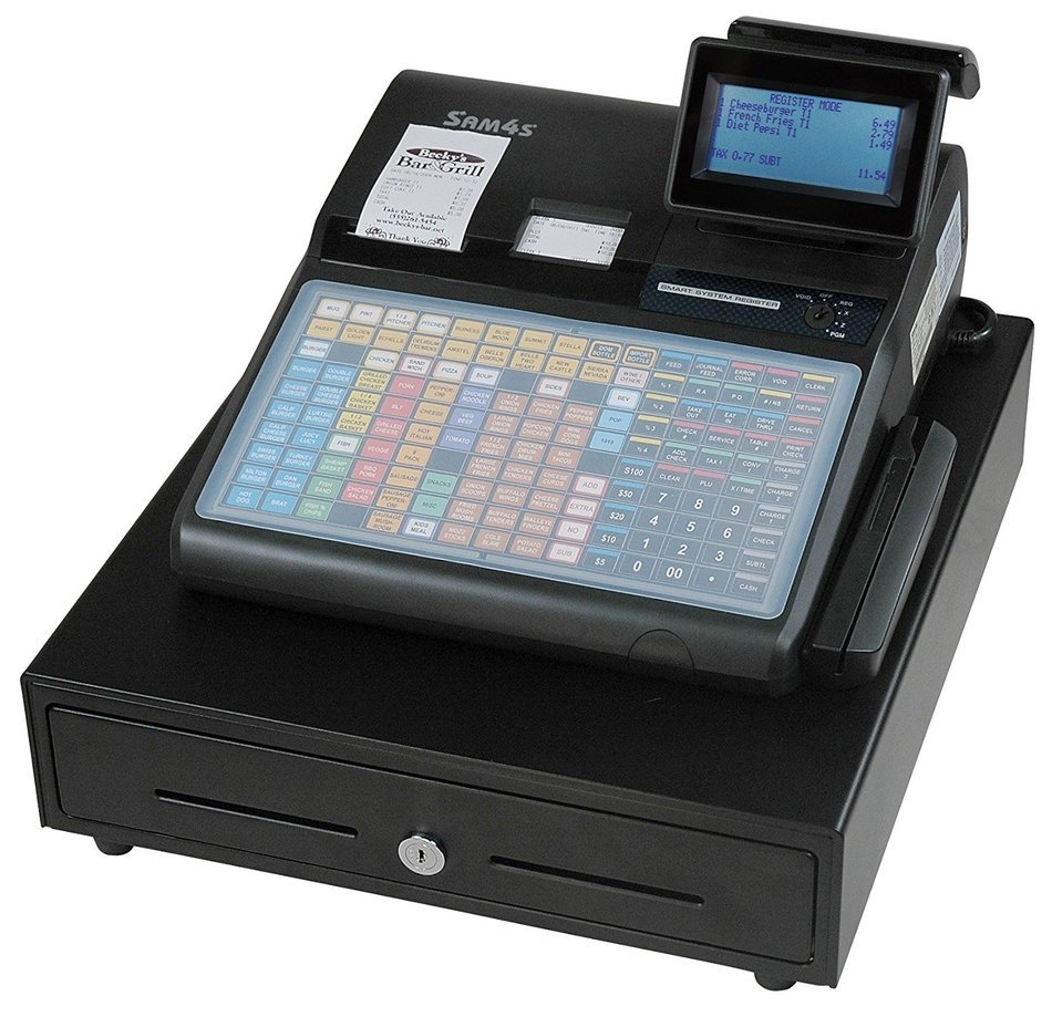 SAM4S SPS-340 Electronic Cash Register with Flat Keyboard and Thermal ...