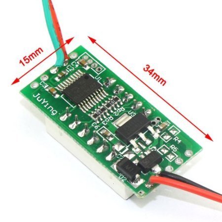 RioRand 0.36" DC 0-100A Current Tester Blue LED Panel Digital Ammeter ...