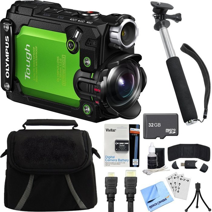 Olympus Stylus TG-Tracker Waterproof 4K Action Cam Green Accessory ...