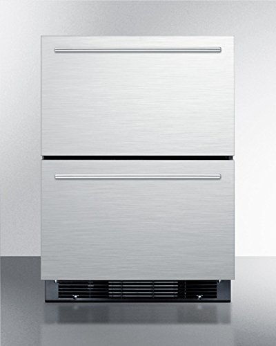 Summit SPRF2D 24" Freestanding Drawer Refrigerator-Freezer With Digital ...