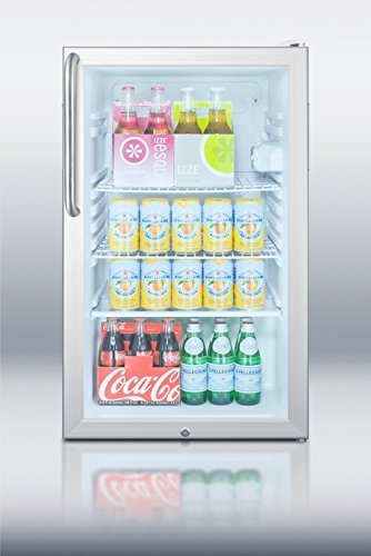 Summit SCR450L7TB 20" Commercially Listed Compact Refrigerator With 4.1 ...