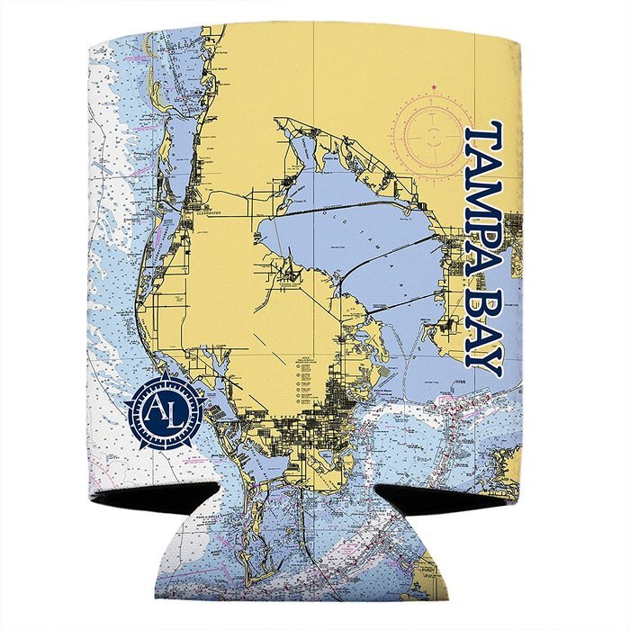 Altered Latitudes Tampa Bay Chart Standard Beverage Cooler (4-Pack) N2 ...