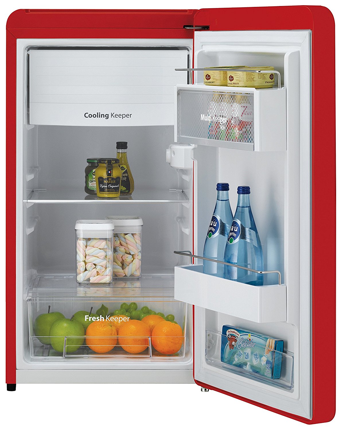 Daewoo Retro Compact Refrigerator 4.4 Cu Ft, Pure Red free image download