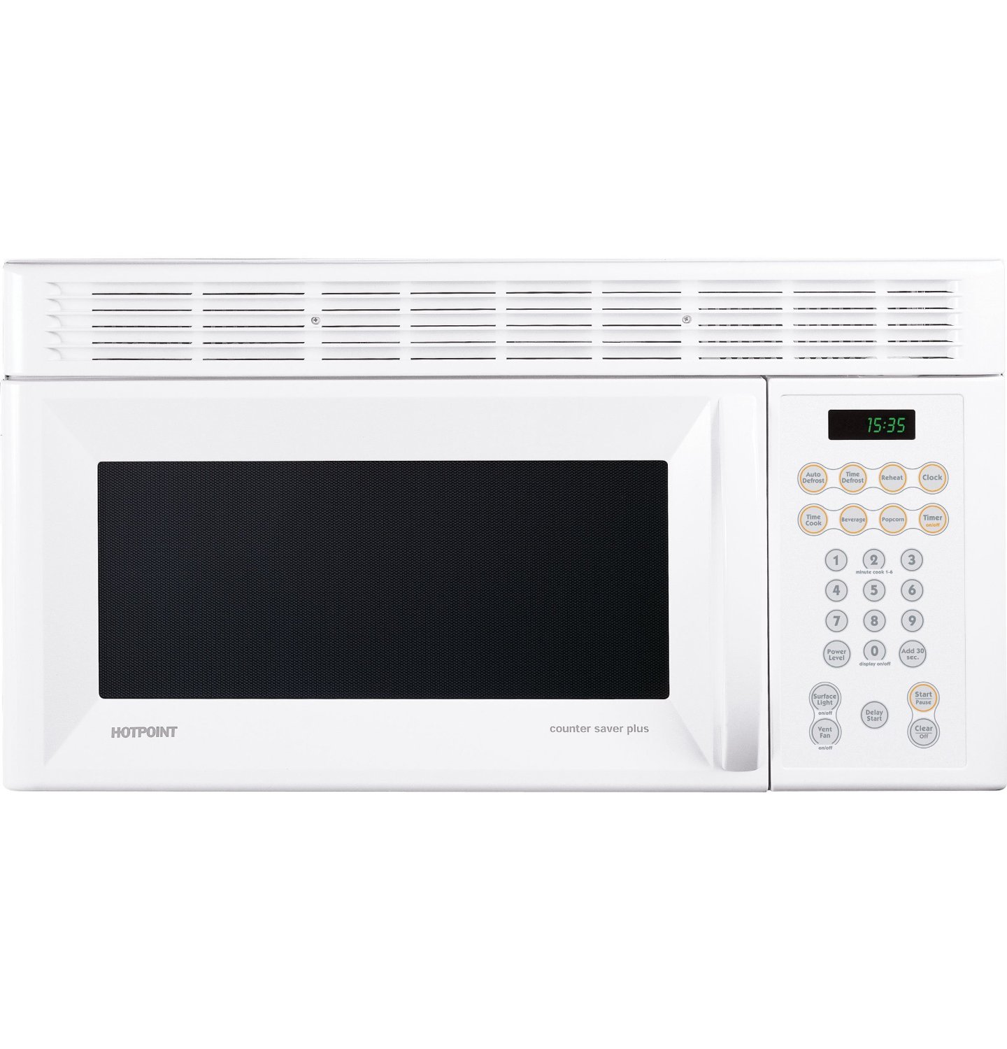 Ge RVM1535DMWW Hotpoint Microwave Oven Over-The-Range White free image ...