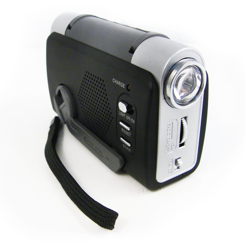 4-in-1 Emergency Multi-Function Survival FM Weather Band Radio & LED ...