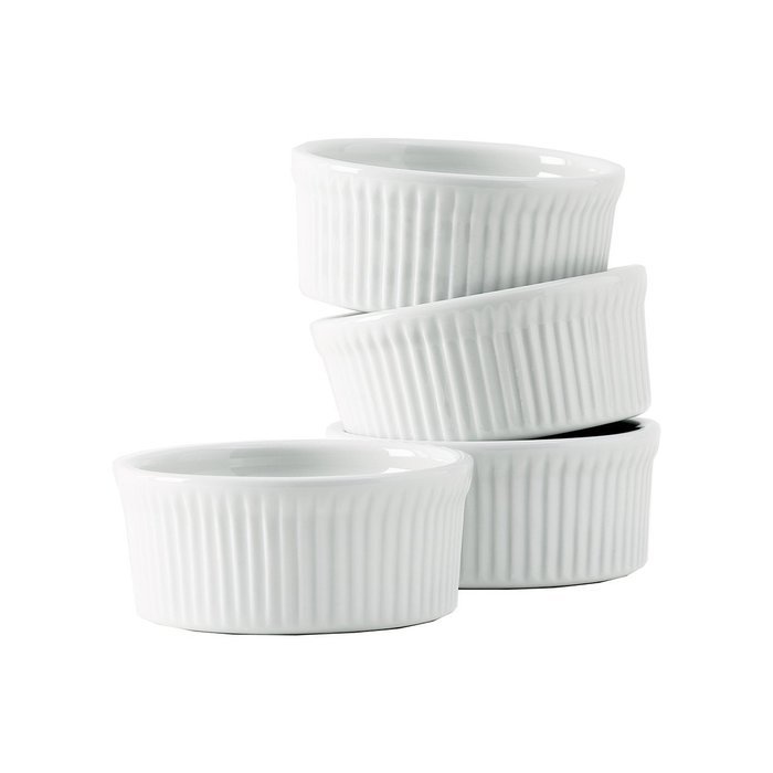 Tuxton Home Duratux Porcelain White Soufflé 10 oz - Set of 4 ...