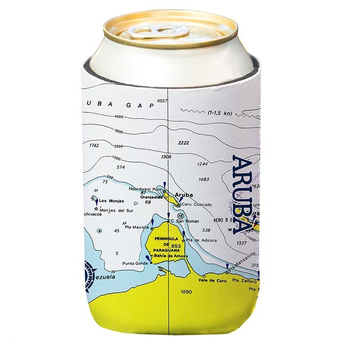 Altered Latitudes Aruba Chart Standard Beverage Cooler (4-Pack) free ...