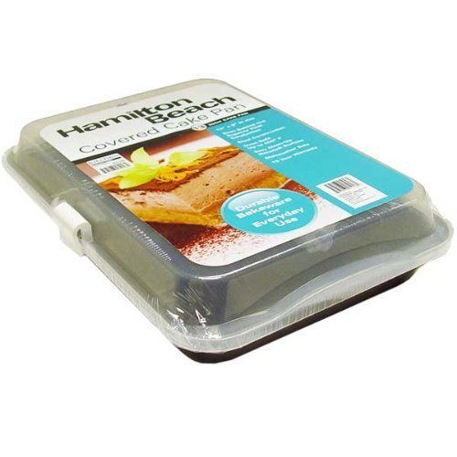 Hamilton Beach 13x9 Nonstick Covered Cake Pan free image download