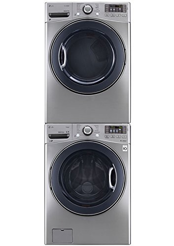 LG Graphite Steel Front Load Laundry Stacked Pair with WM3575CV 27 ...