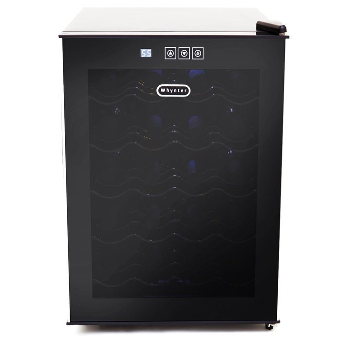 Whynter 20 Bottle Thermoelectric Wine Cooler with Black Tinted Mirror ...