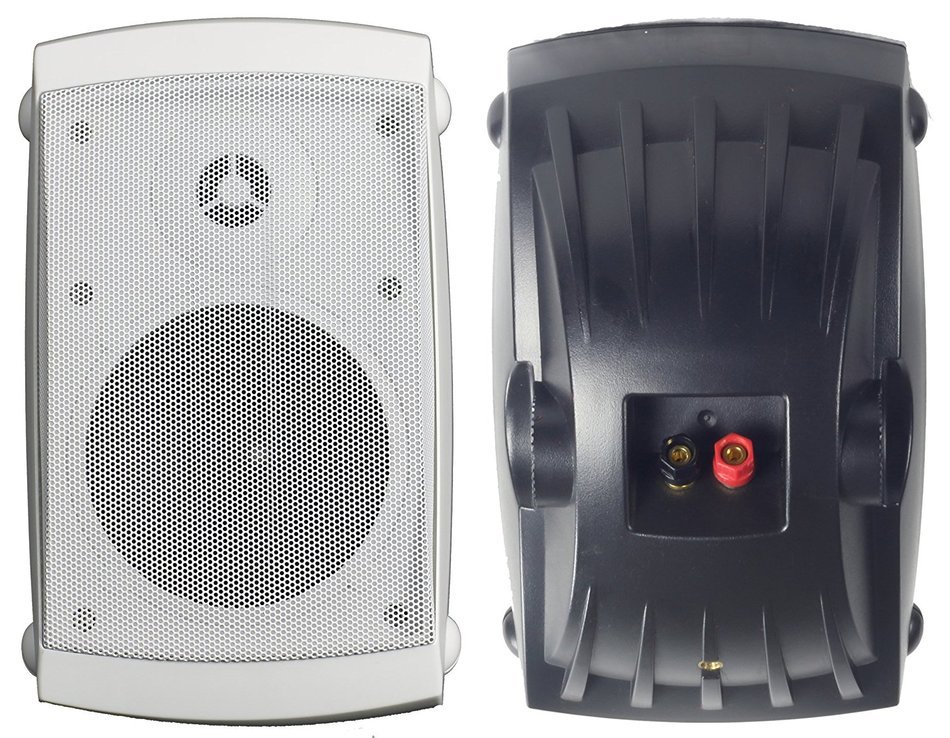 Audio Experience AES0101W Weatherproof Eco Patio Speakers 50W, 4" 2-Way ...