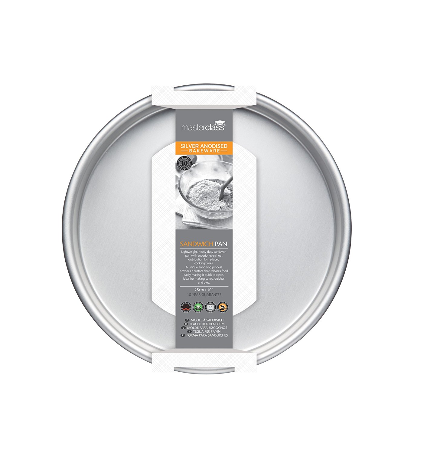 20cm Master Class Silver Anodised Round Sandwich Pan N2 free image download