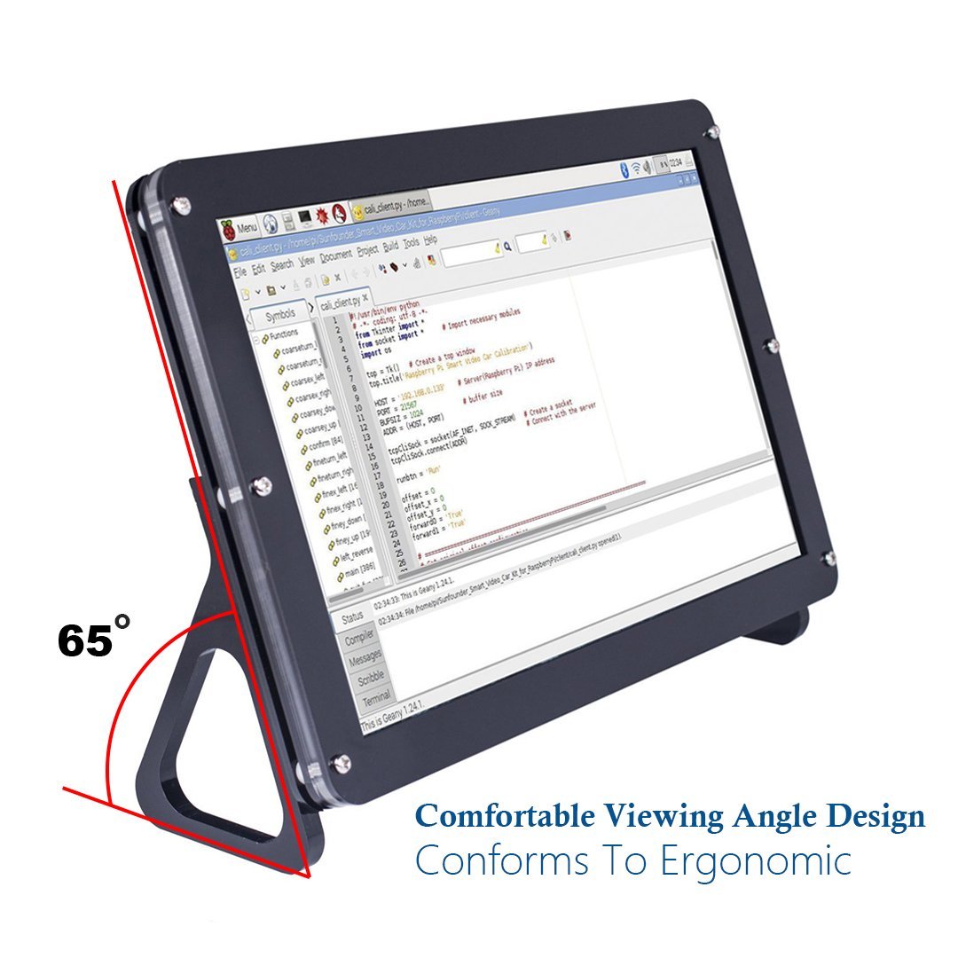 SunFounder 10.1 Inch IPS HDMI Monitor 1280×800 HD LCD Screen Display ...