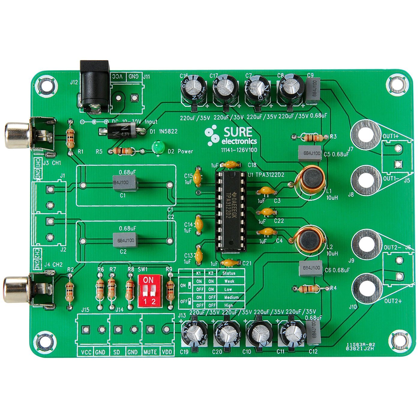 2x15W Class-D Stereo Power Amp Kit TPA3122 free image download