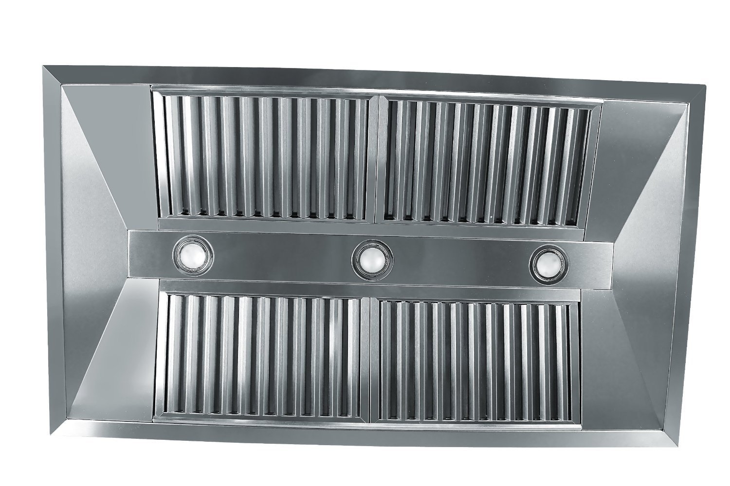 Z Line KECOMi-42-LED 1200 CFM Pro Island Range Hood with Baffle Filters ...