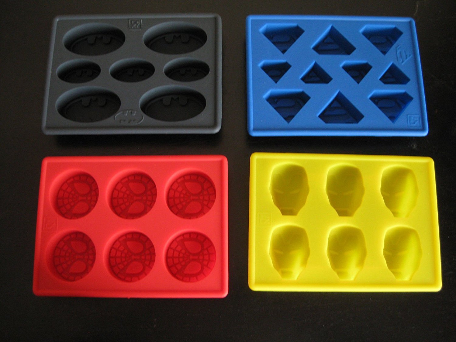 Spiderman Batman Superman Ironman Birthday Cake Pan Candy Mold Tray Set ...