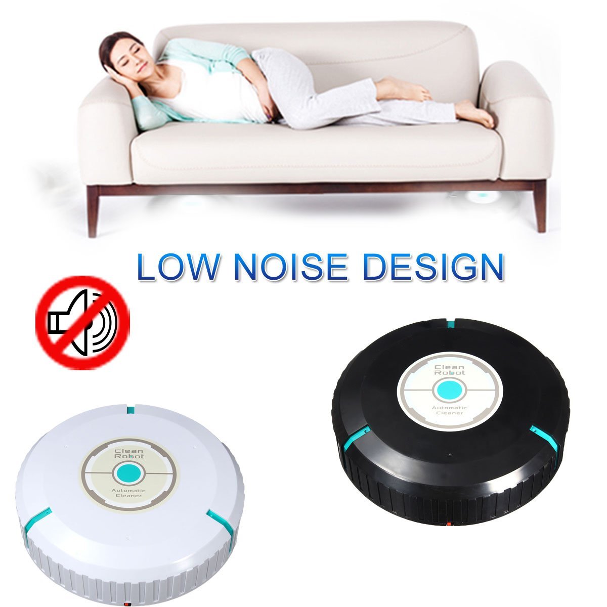 M.Way 9 inch Wireless Home Robotic Smart Auto Cleaner Robot with ...