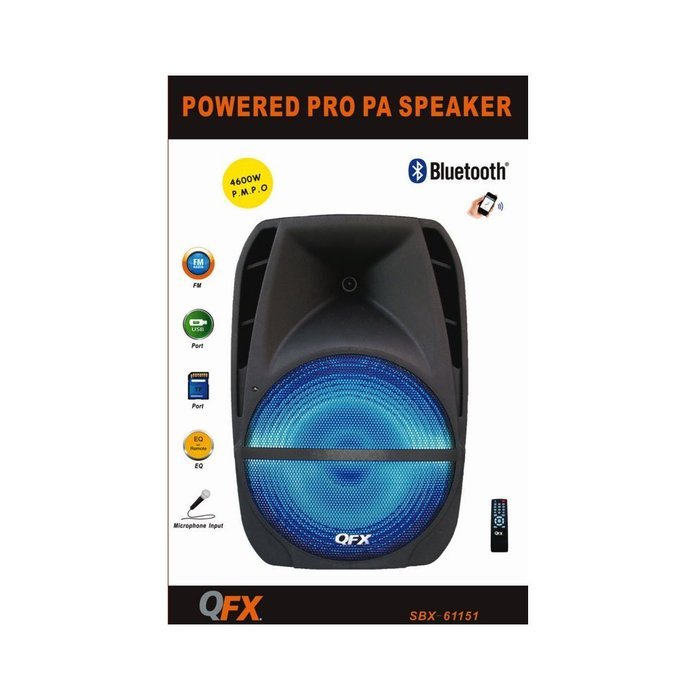 QFX Bluetooth 5-Channel Surround Sound Speaker System, Black (SBX 61151 ...