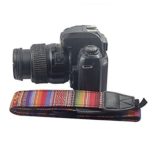 Teanfa Colorful Stripe Camera Shoulder Neck Strap Camera Belt For Canon ...