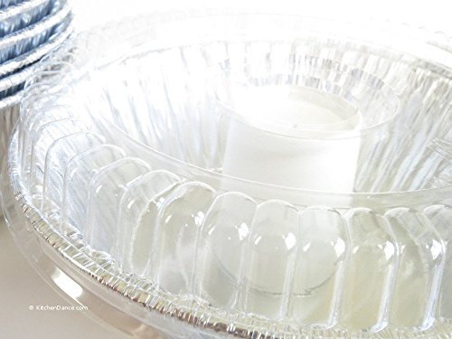 D & W Disposable Aluminum Angel Food Pans w/ Clear Dome Lids. Combo ...