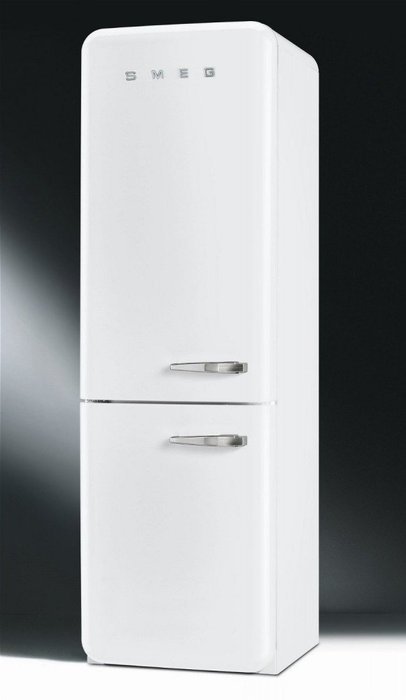 Smeg FAB32UWHLN 24" 50's Retro Style Bottom Freezer Refrigerator with ...