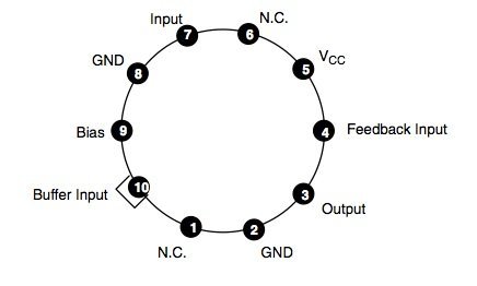 INTEGRATED CIRCUIT AF HIGH GAIN AUDIO PREAMP 10-LEAD METAL CAN VCC=7V ...