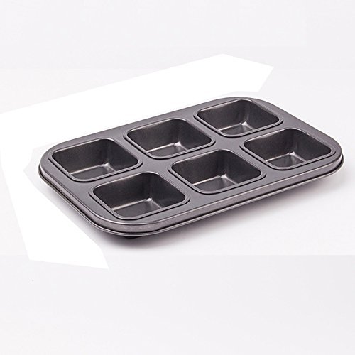 Gabkey 8 Cup Mini Rectangle Non-stick Toast Bread Cake Baking Pans Loaf ...