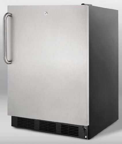 Summit ALB753LBLSSTB 24" 5.5 Cu. Ft. Capacity Compact Refrigerator with ...