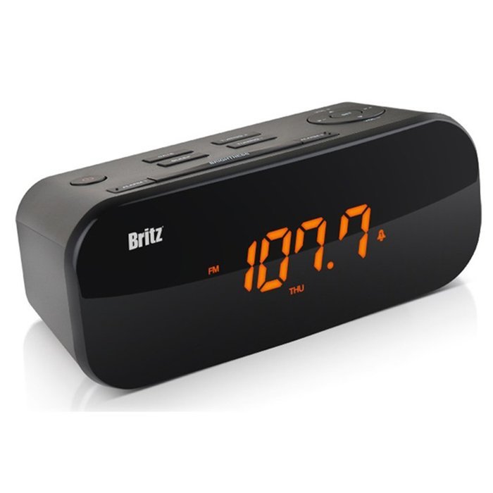 Britz BZ-M107 8Ω 1W Black Digital FM Radio & Clock With Dual Alarm Free ...