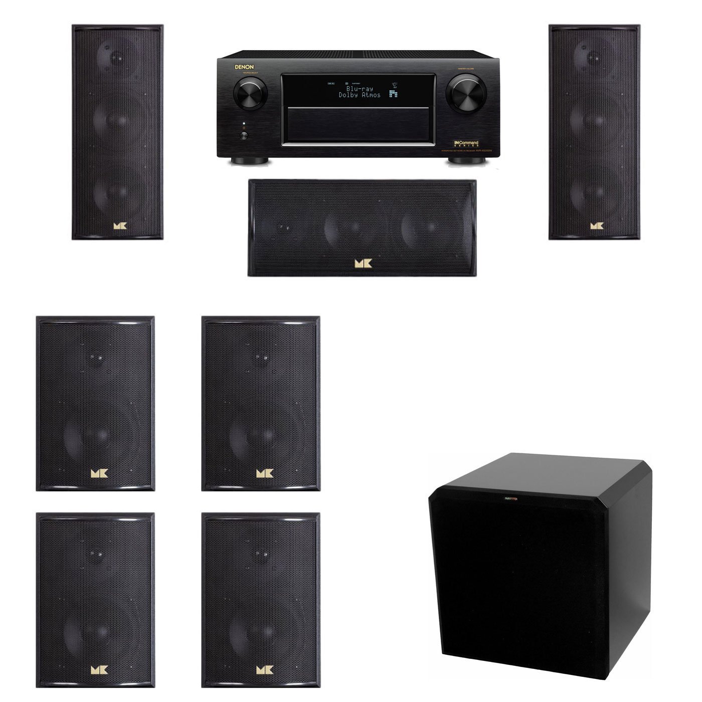 M&K Sound LCR750 Loudspeaker 7.1 HRS12 Denon AVR-X5200W free image download