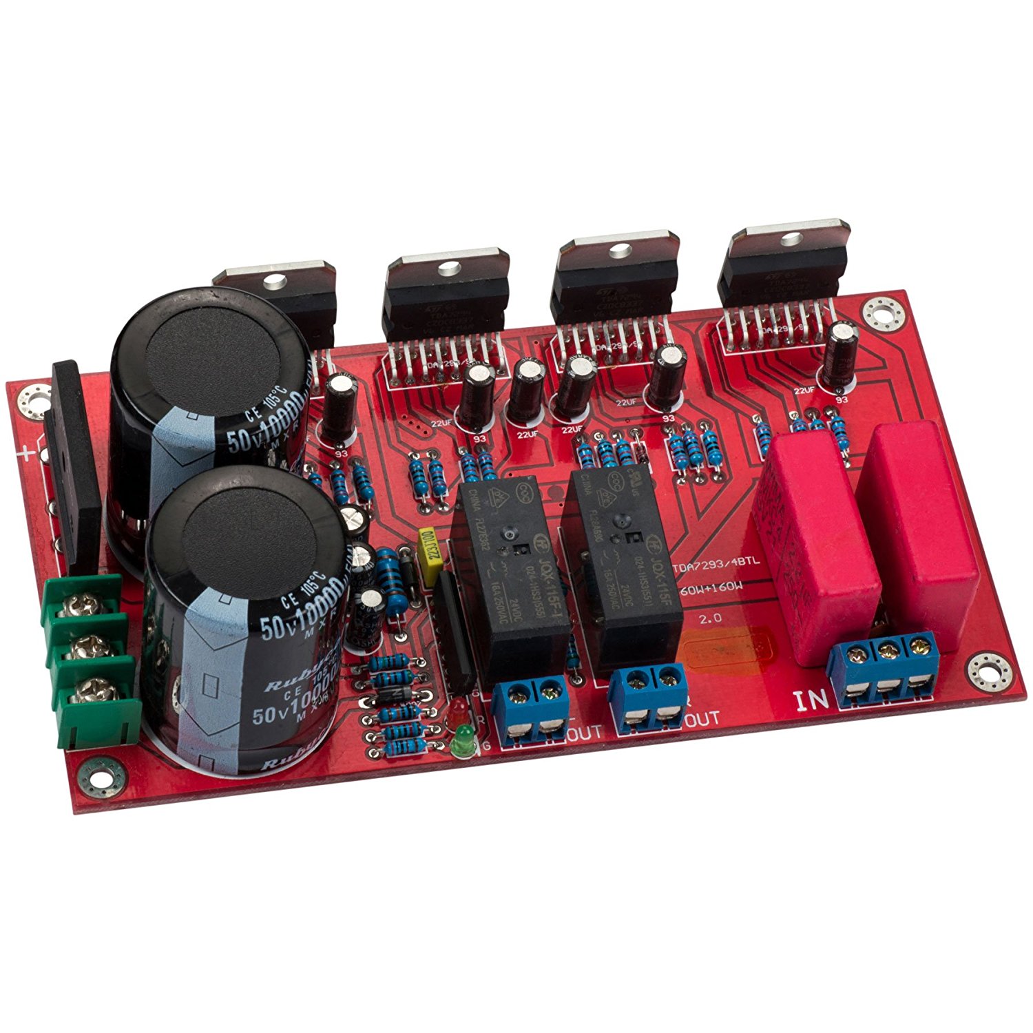 Yuan-Jing Quad TDA7294 BTL Stereo Amplifier Board with Speaker ...