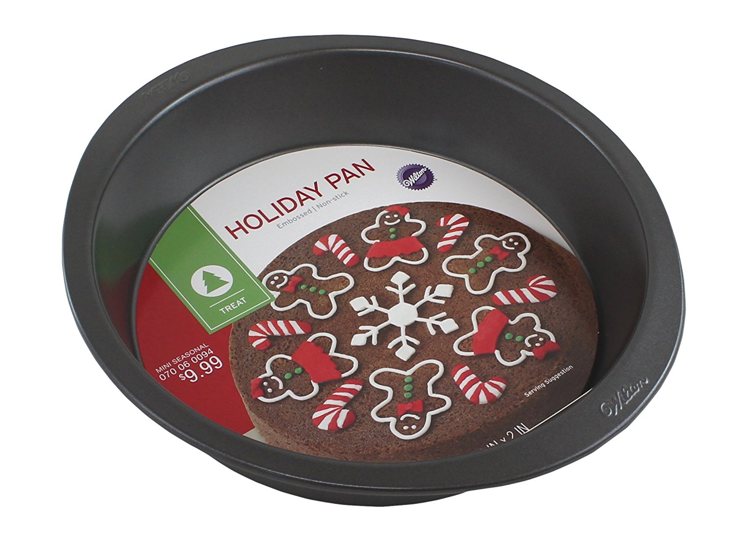 WILTON 9-Inch Round Cake Pan - Holiday Embossed N2 free image download