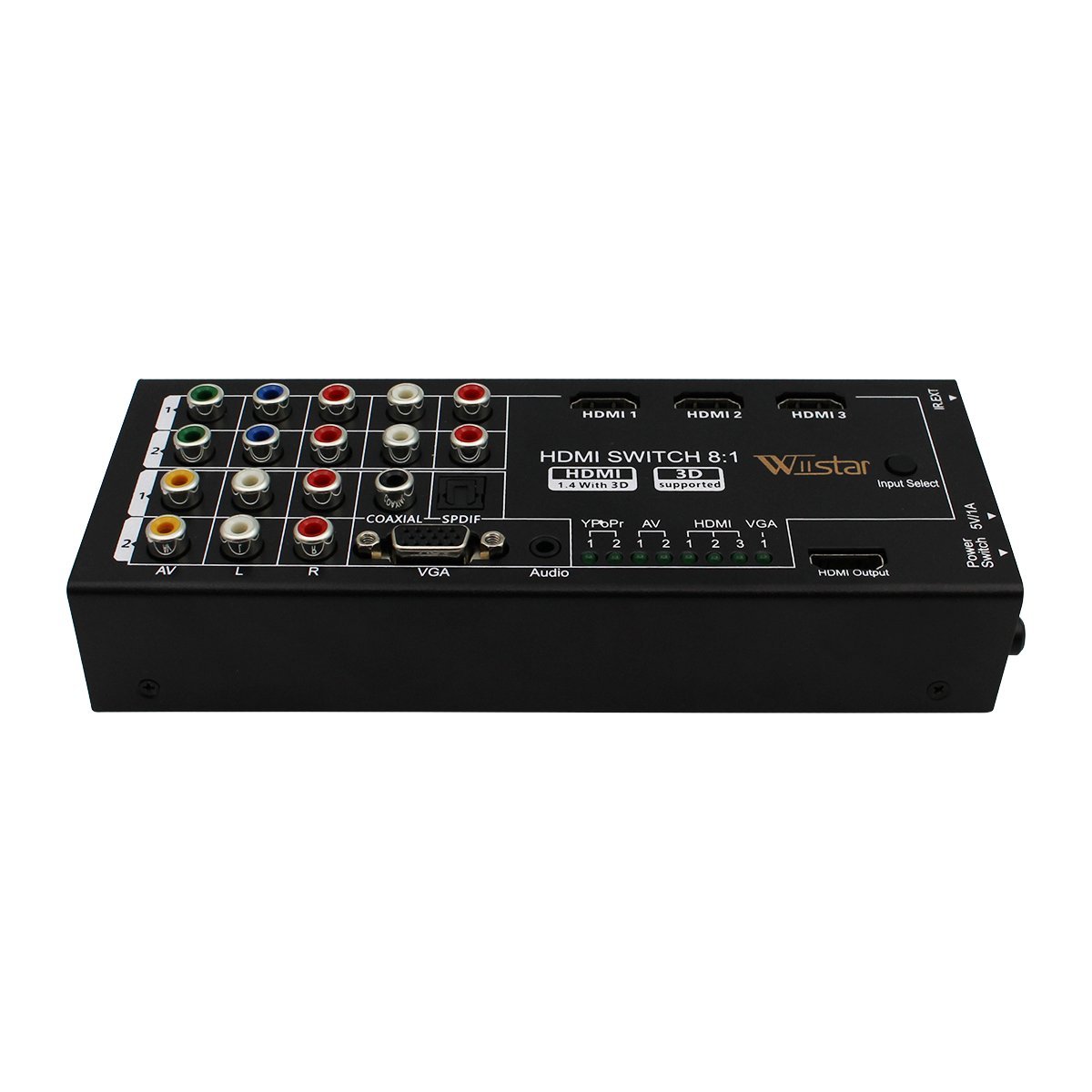 Multi-Functional HDMI Audio Extractor with 8 Inputs to 1 HDMI Output ...