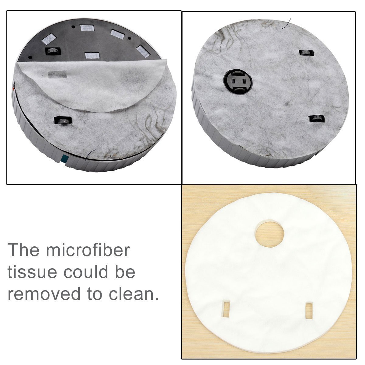 9 Inch Wireless Household Smart Auto Cleaner Robot with Microfiber ...