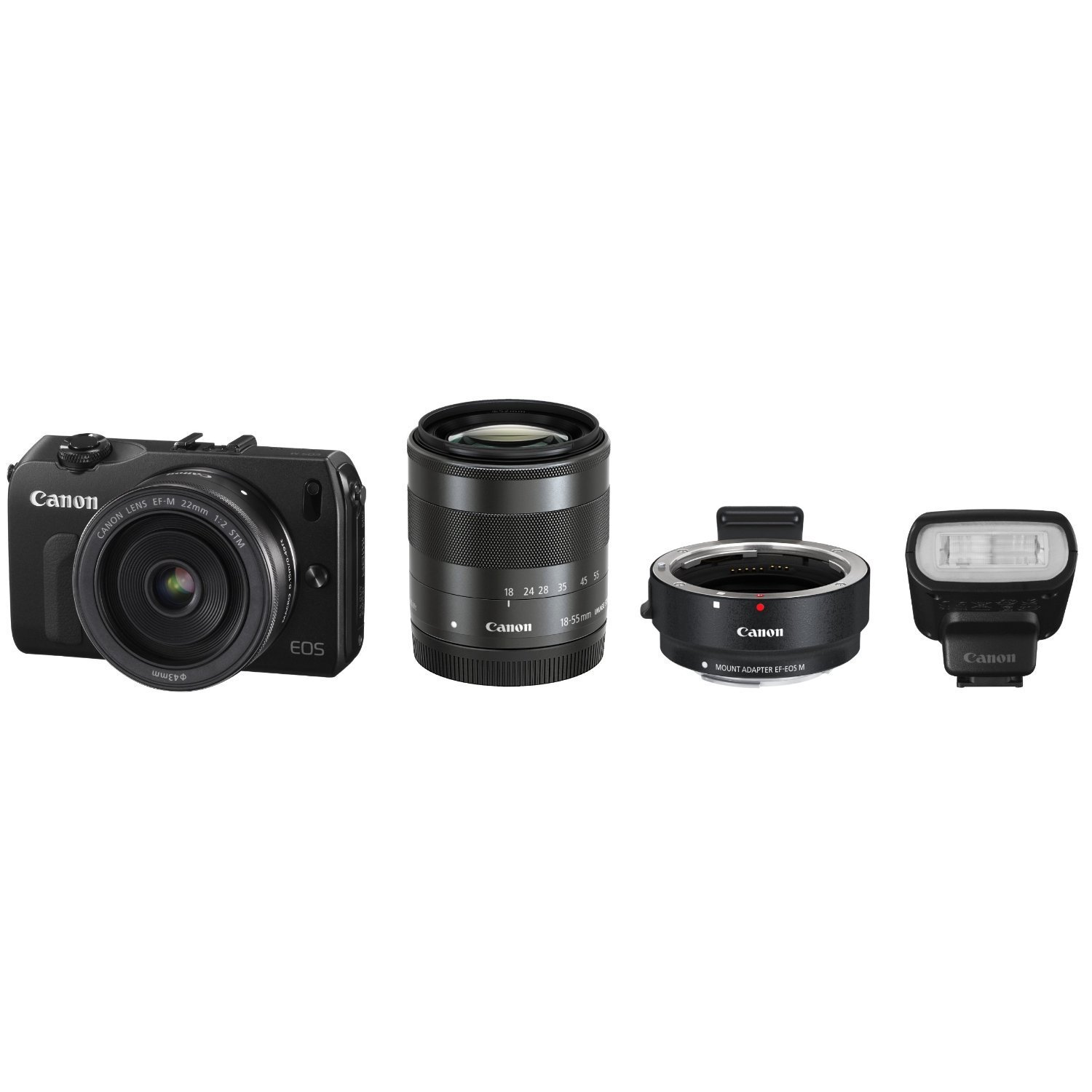 Canon Mirrorless interchangeable-lens camera EOS M double lens kit ...