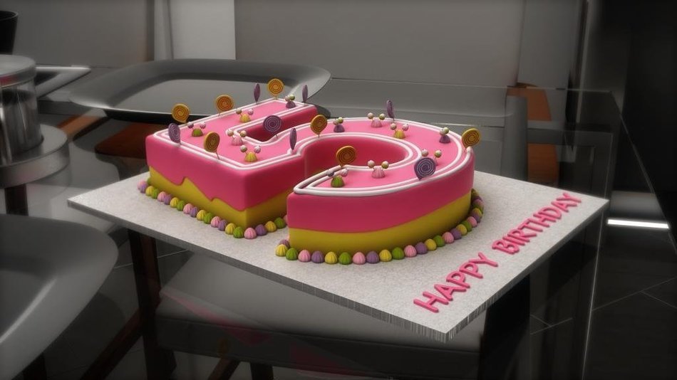 Euro Tins Numeric cake pan 35cm birthday cake tin number five 5 large ...