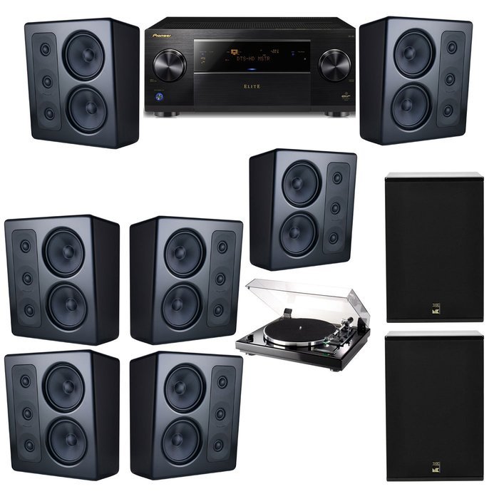 M&K Sound MP300 Monitor Speaker 7.2 Thorens TD-240-2 X12 Pioneer Elite ...
