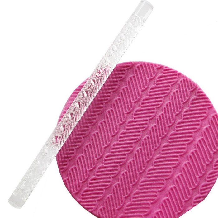 Fondant Transparent Acrylic Carved Wood Grain Printing Non-stick Mini ...