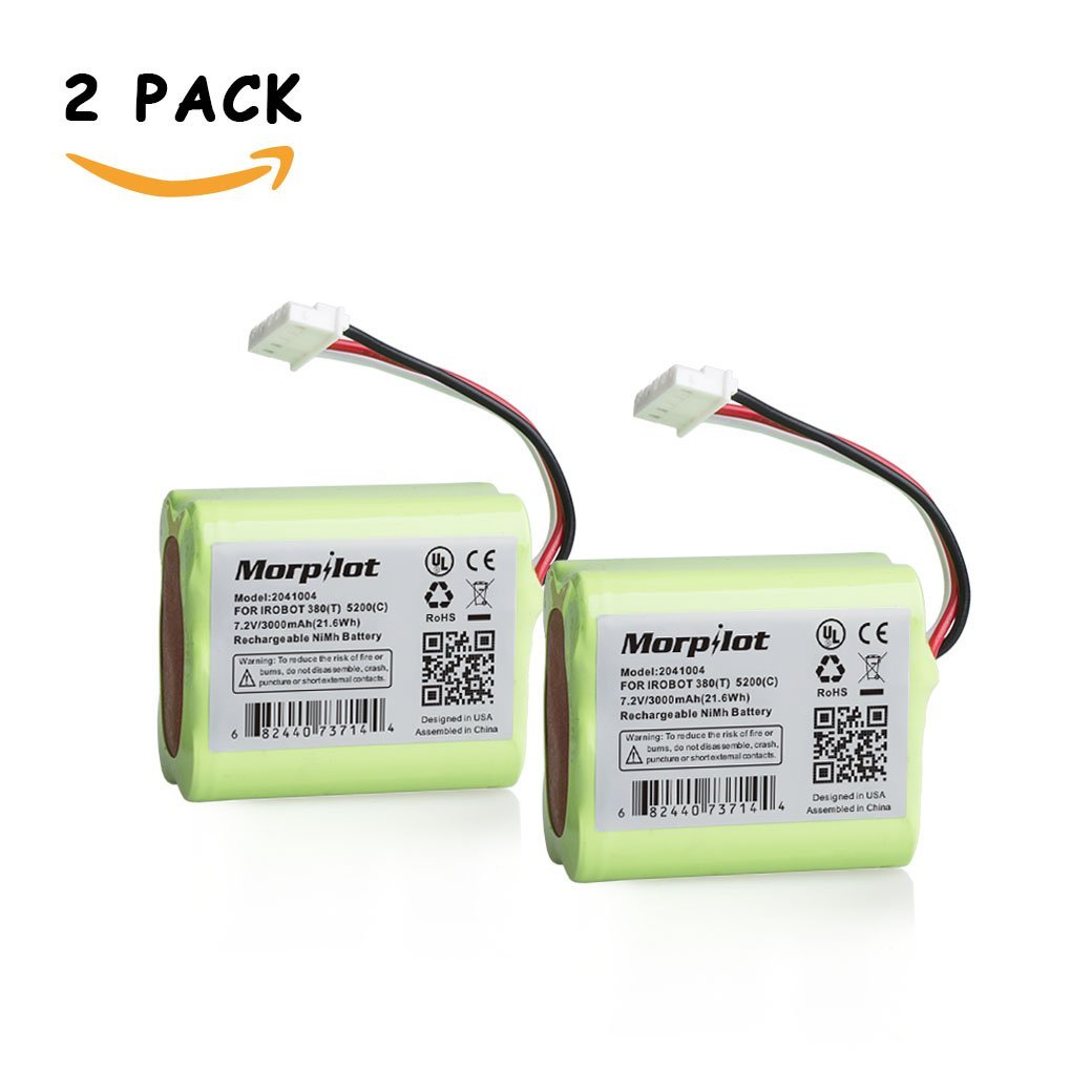 [UL&CE Approved] Morpilot® 2-Pack 7.2V 3000mAh Ni-MH iRobot Vacuum ...