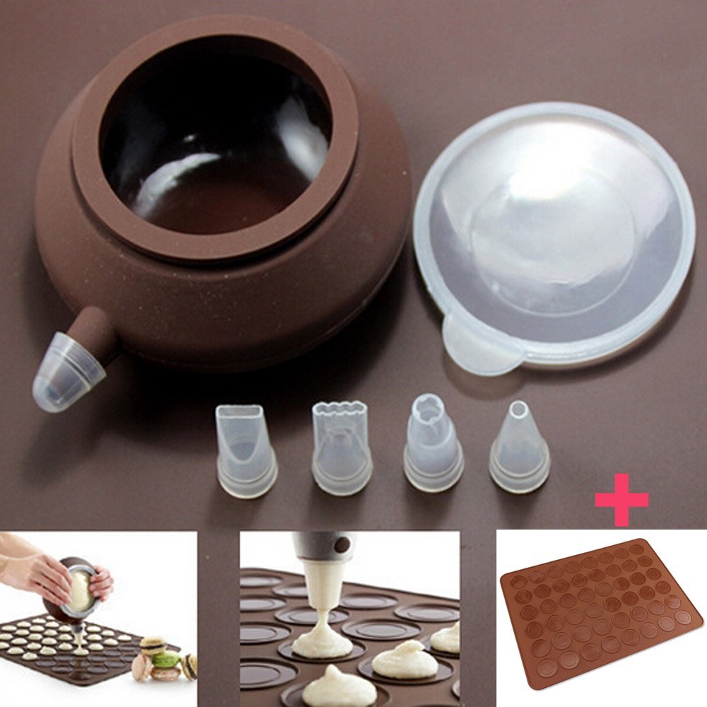 WOMHOPE Silicone Decomax Pen with 4 Nozzles + 1 x Baking Sheet - Cup ...