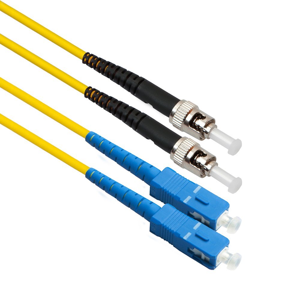 Beyondtech 3m (9ft) SC-ST 9/125 OS1 Duplex Singlemode Fiber Patch Cable ...