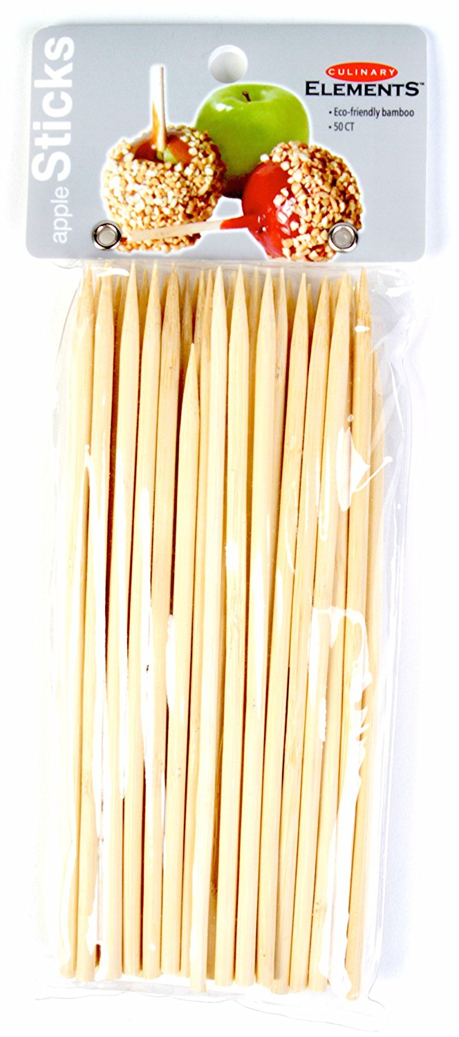 Culinary Elements High-Quality Bamboo Candy and Caramel Apple Sticks ...