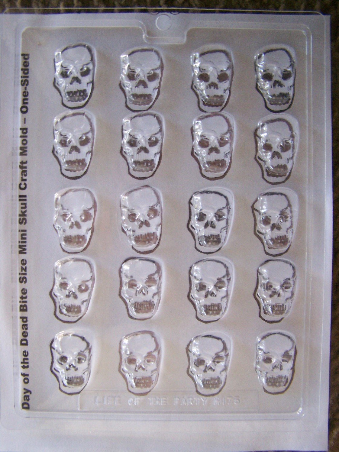 Bite Size Mini Flat Back Sugar Skull Chocolate Candy Mold - Day of the ...