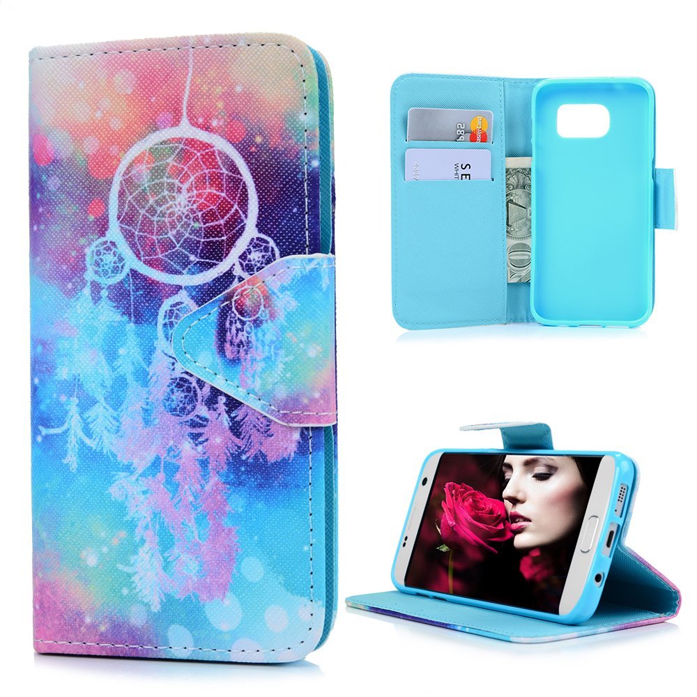 S7 Edge Case,Samsung Galaxy S7 Edge Case - Wallet Folio Flip Premuim PU ...