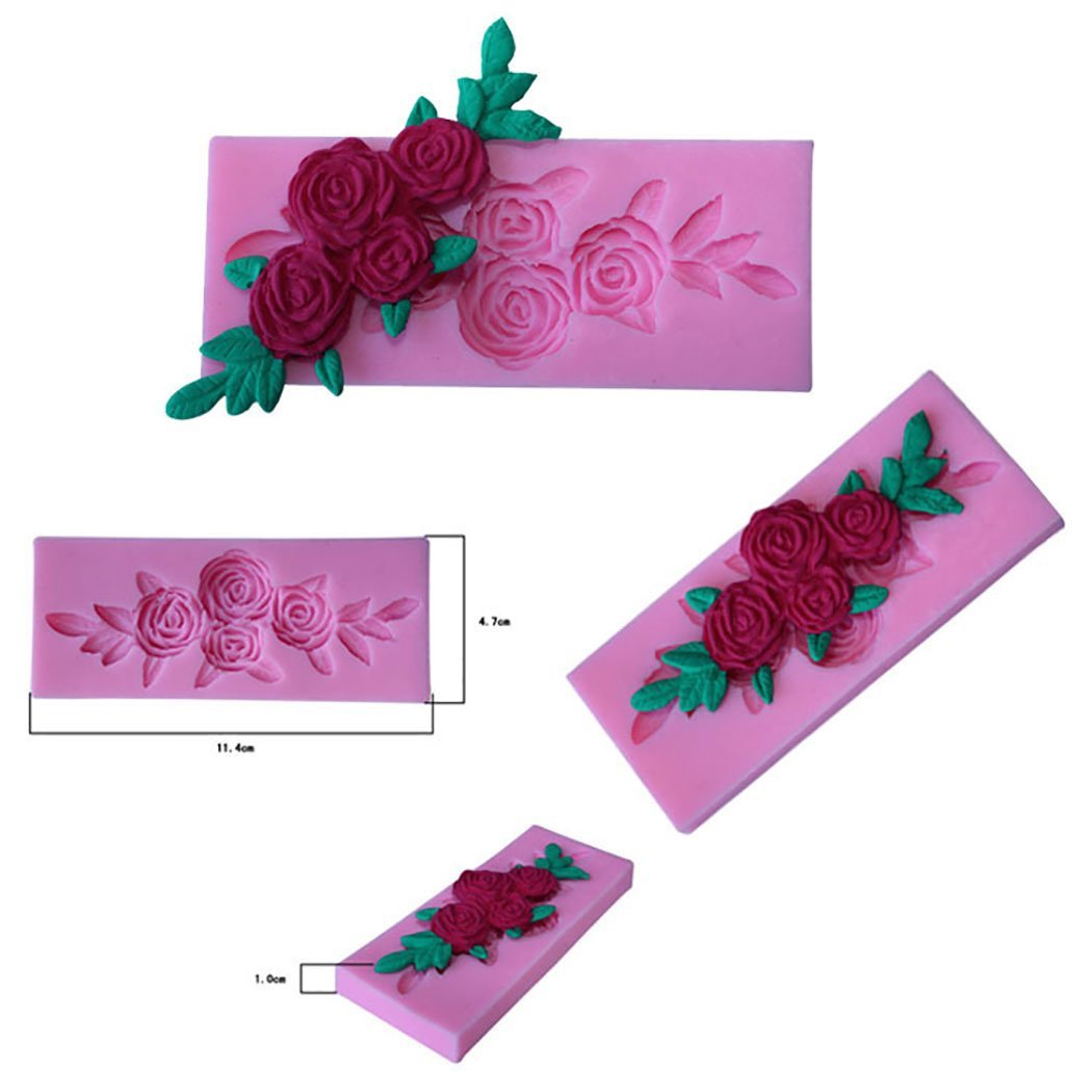 4 Strings Of Pearl Fondant Sugar Paste Bead Mold Clay Chocolate Mould ...
