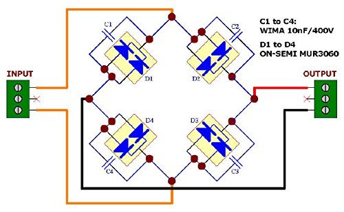 Electronics-Salon 30A Bridge Rectifier Module Board, for High-Power ...