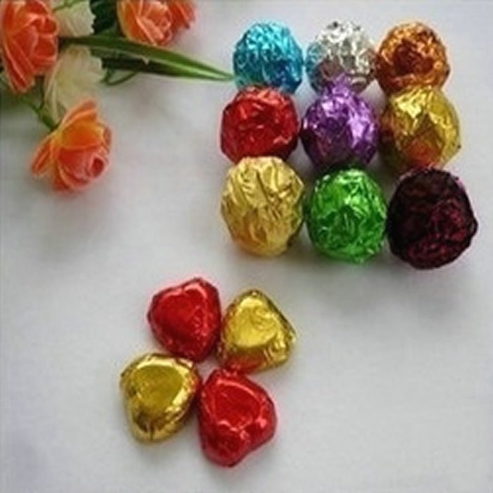 Estone Hot 100pcs Square Candy Paper Sweets Chocolate lolly Foil ...